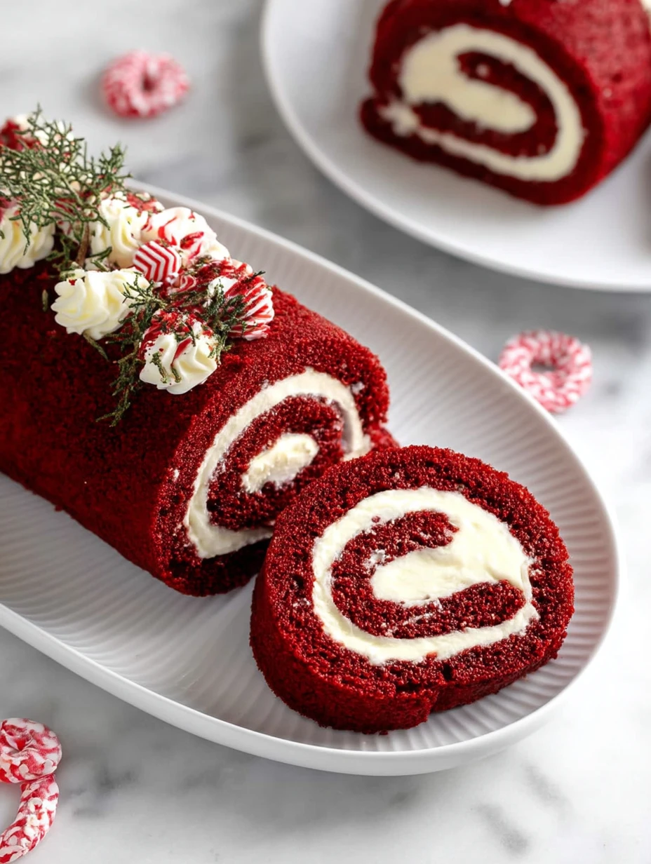 Christmas Red Velvet Cake Roll