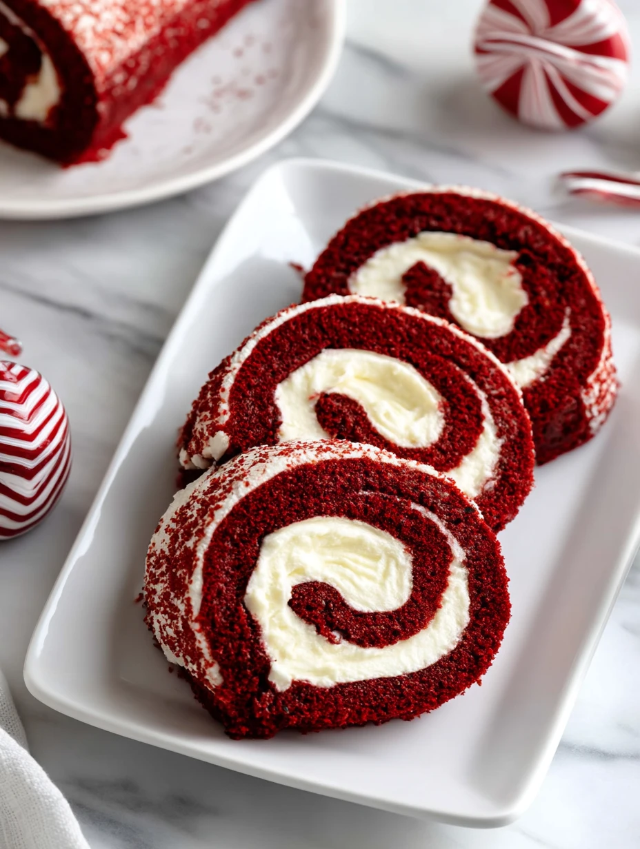 Christmas Red Velvet Cake Roll