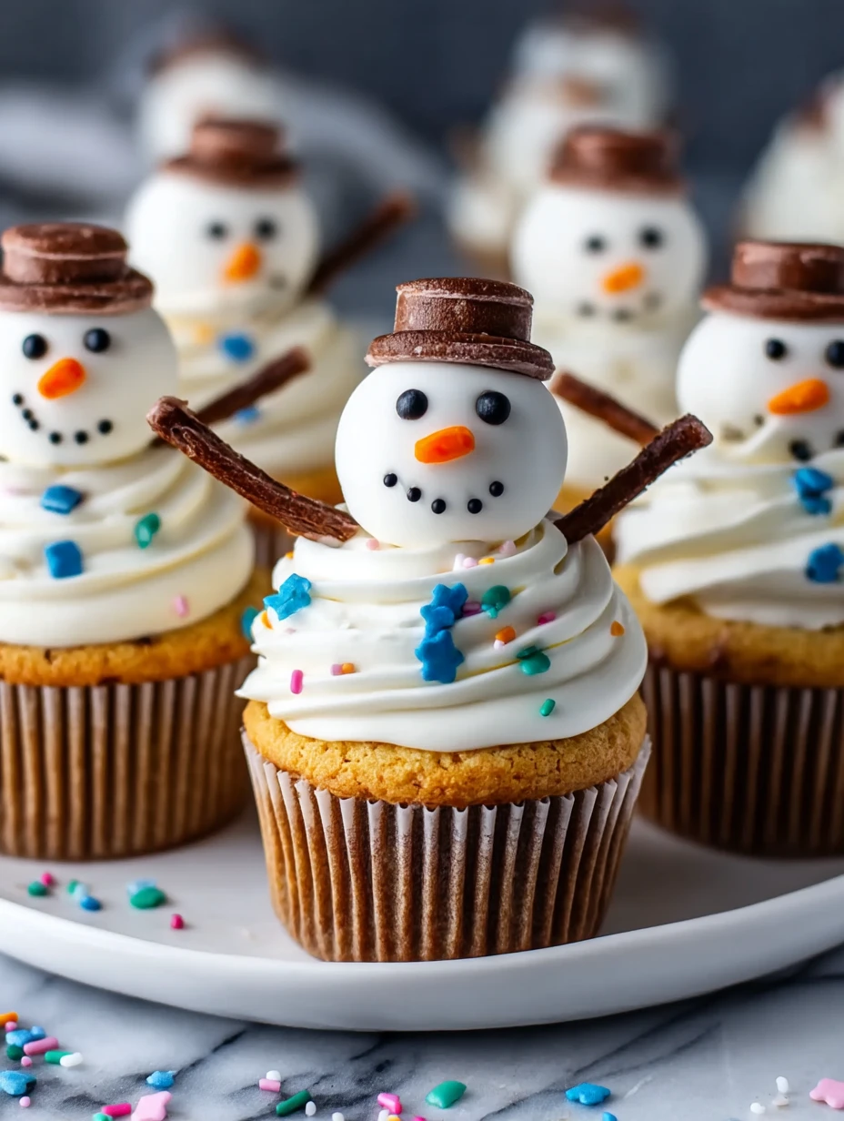 Snowman Cupcakes